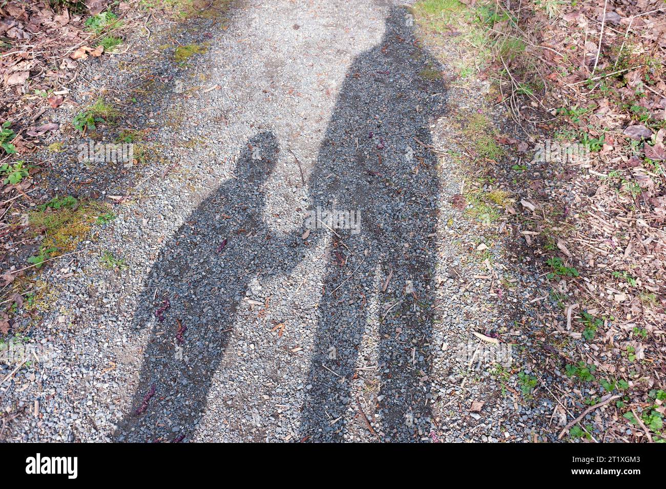 Shadow of father and son holding hands Stock Photo - Alamy
