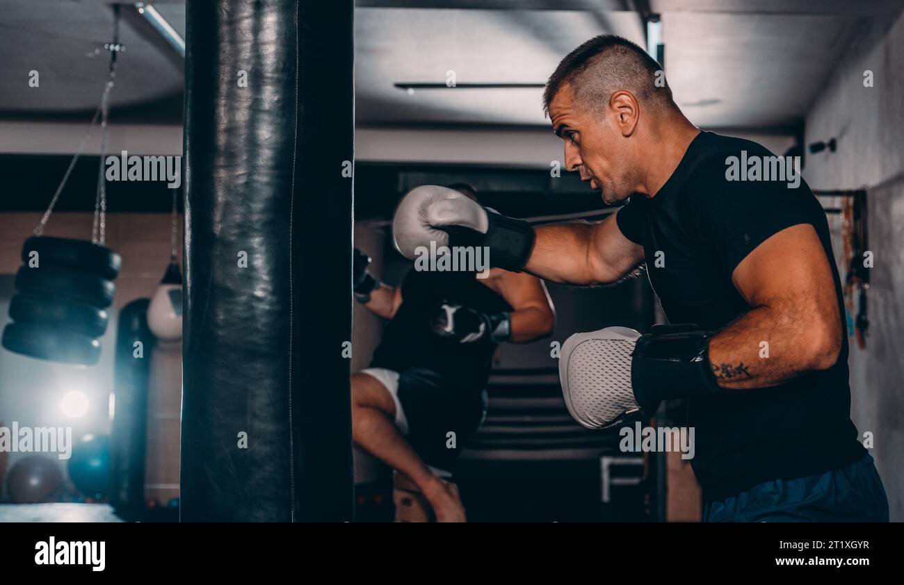 Boxing challenge exercise sport workout practice concept Stock Photo ...