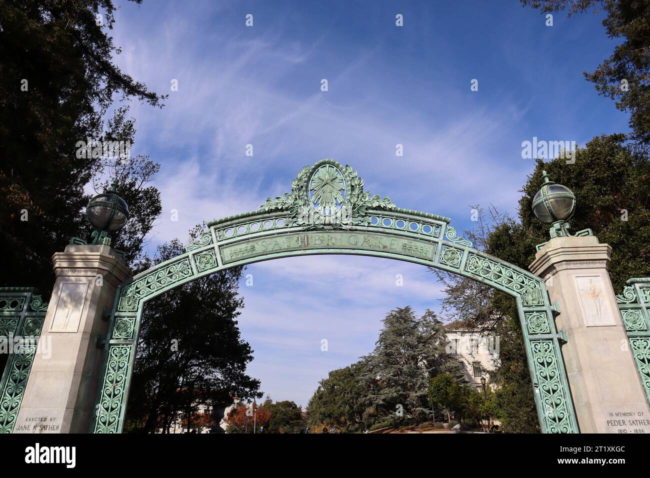 Sather Gate of UC Berkeley. Image captured in close up Stock Photo - Alamy