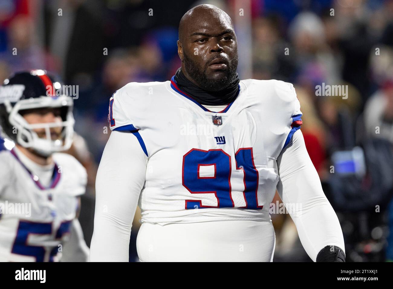 New York Giants defensive tackle A'Shawn Robinson (91) walks off the ...
