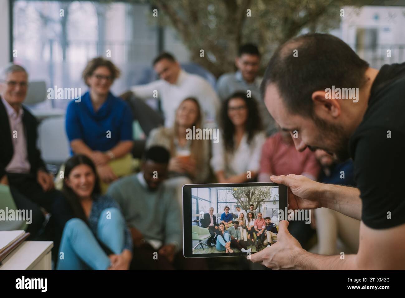 Taking photo on the tablet Stock Photo - Alamy