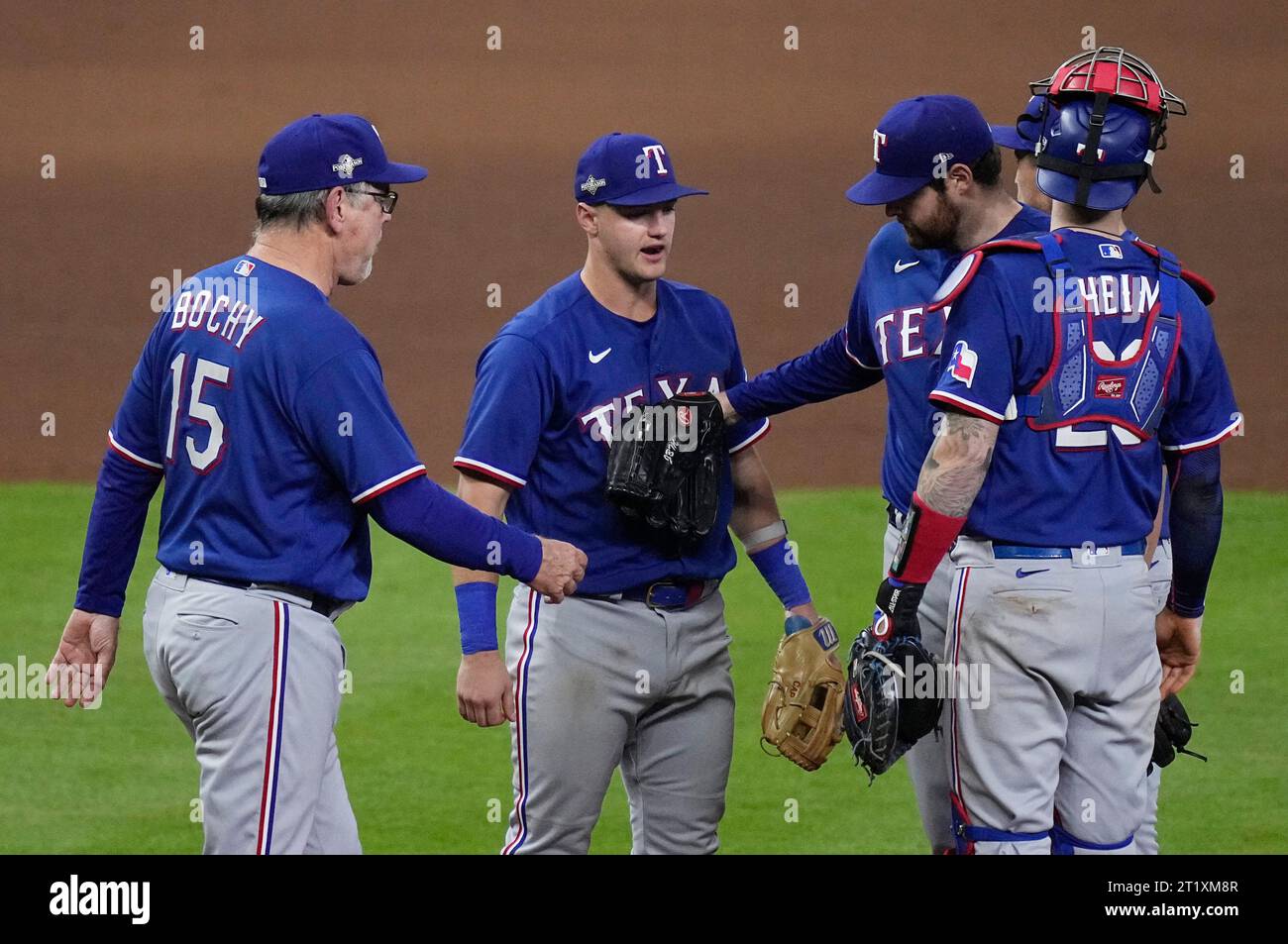 Houston, United States. 15th Oct, 2023. Texas Rangers starting pitcher ...