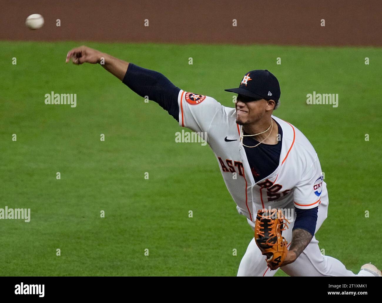 Houston, United States. 15th Oct, 2023. Houston Astros relief pitcher ...