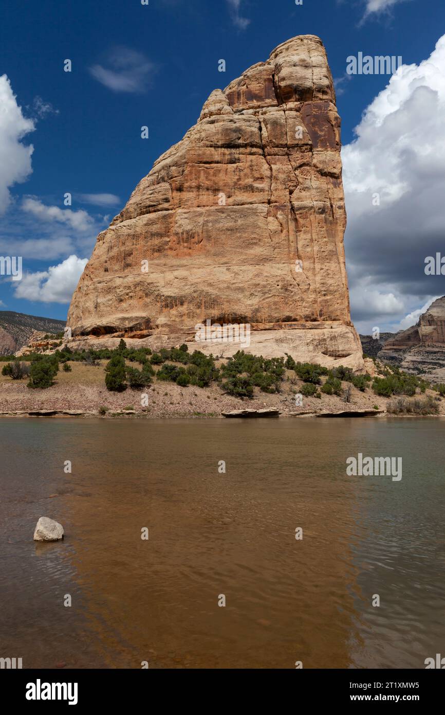 Steamboat Rock along the Green River in Dinosaur National Monument is ...