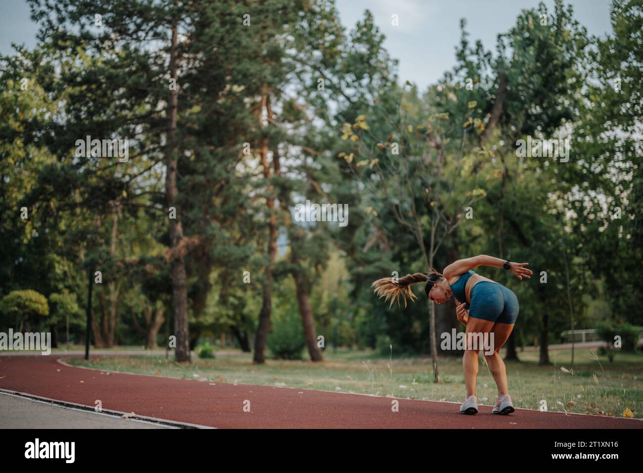 Fit girl exhibit flexibility and strength with 360-degree cartwheels ...