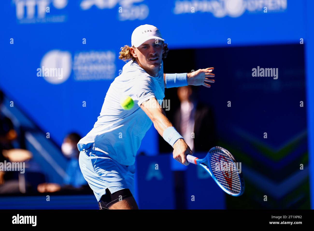 Tokyo, Japan. 16th Oct, 2023. Max PURCELL (AUS) hits a return against ...