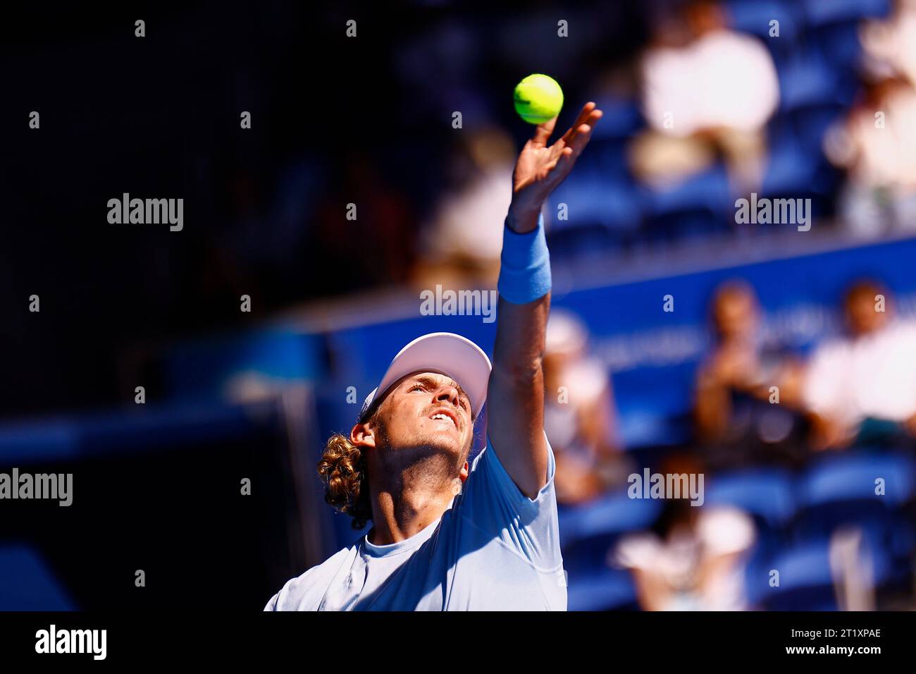 Tokyo, Japan. 16th Oct, 2023. Max PURCELL (AUS) serves against ...