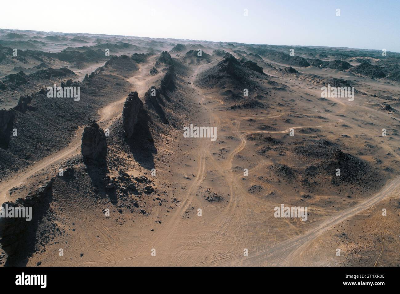 HAMI, CHINA - OCTOBER 15, 2023 - Stone walls in the Gobi are seen in ...