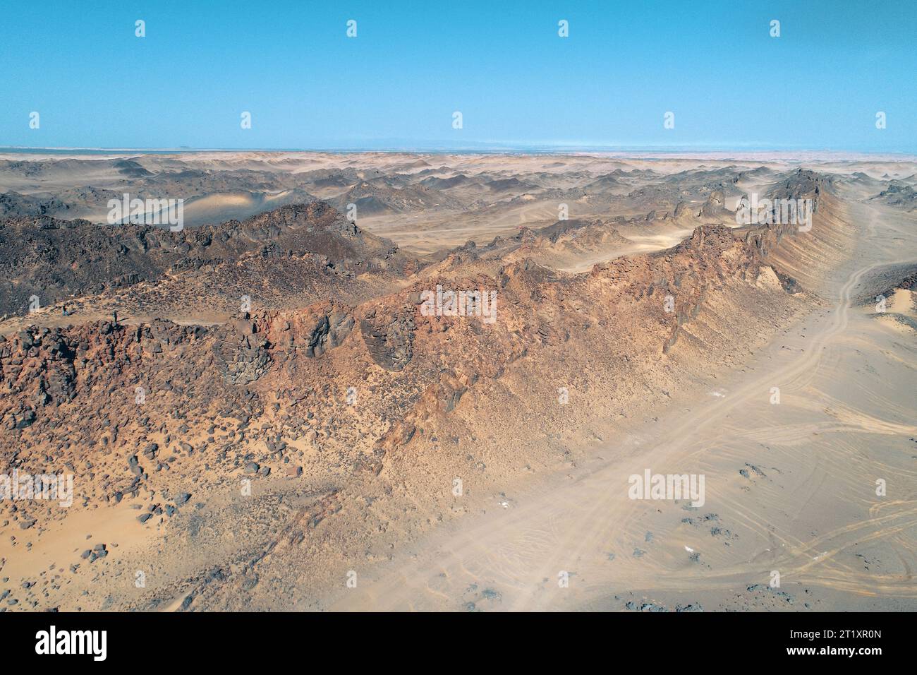 HAMI, CHINA - OCTOBER 15, 2023 - Stone walls in the Gobi are seen in ...
