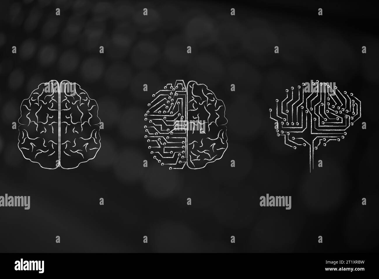 artificial intelligence and deep learning conceptual illustration, from ...