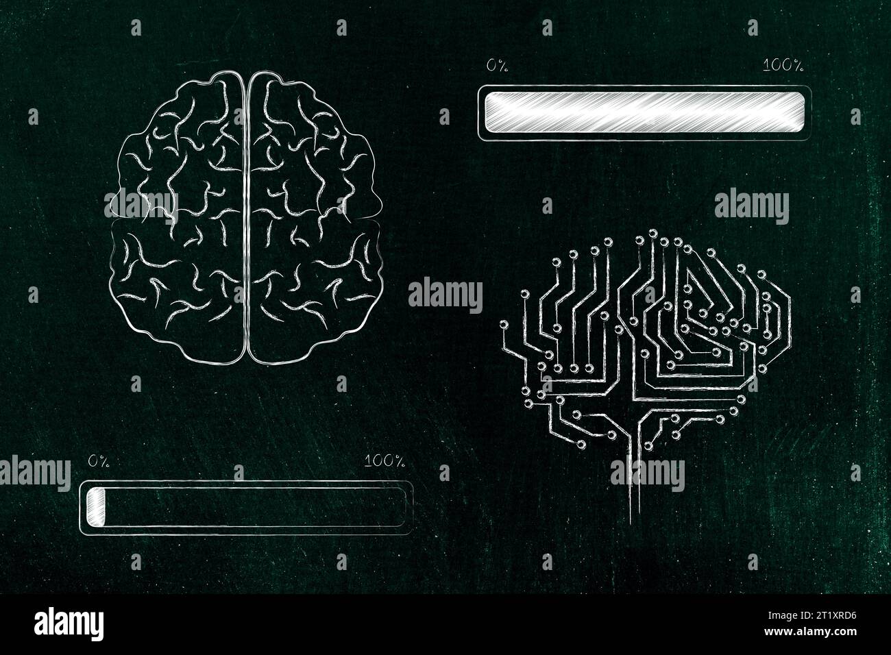 artificial intelligence and deep learning conceptual illustration ...
