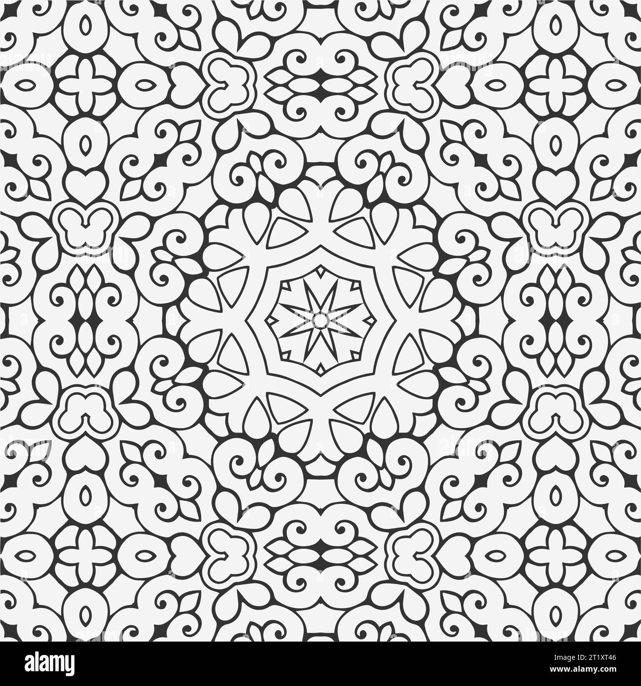 vector geometric pattern coloring page design Stock Vector Image & Art ...