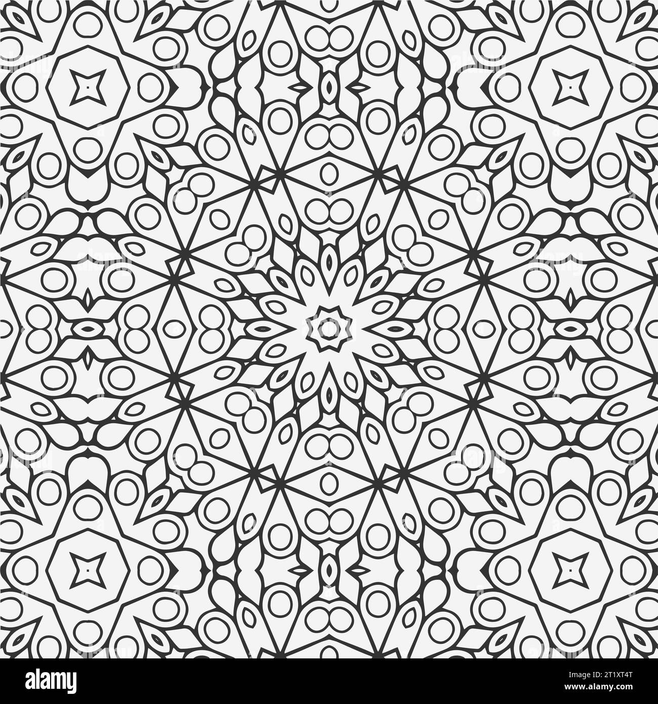 vector geometric pattern coloring page design Stock Vector Image & Art ...