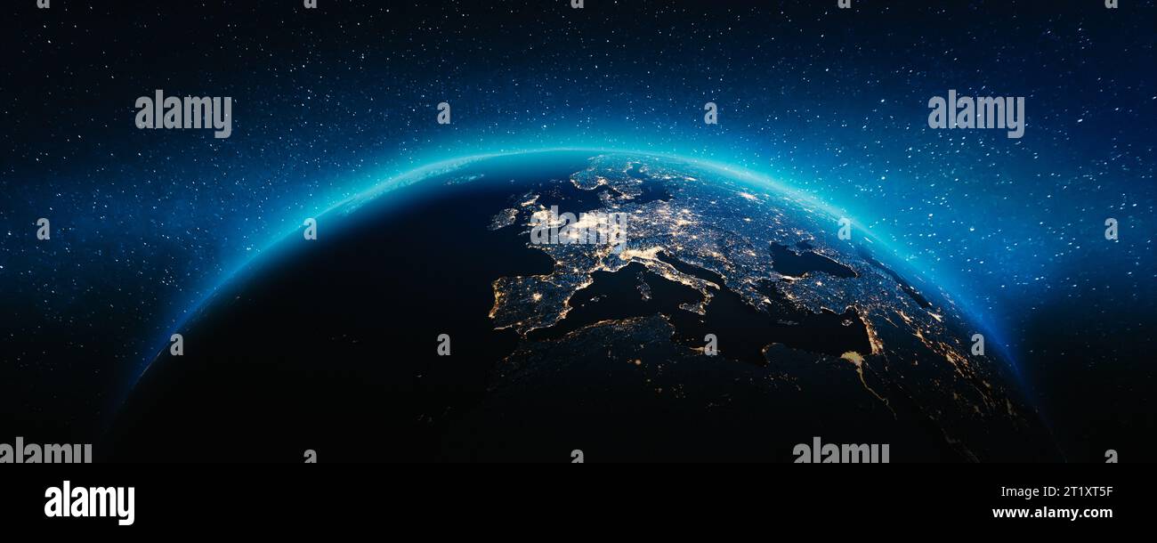 Planet Earth - Atlantic Europe. Elements of this image furnished by ...