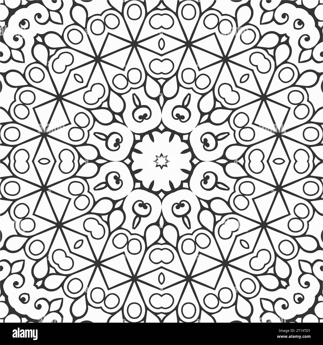 vector geometric pattern coloring page design Stock Vector Image & Art ...