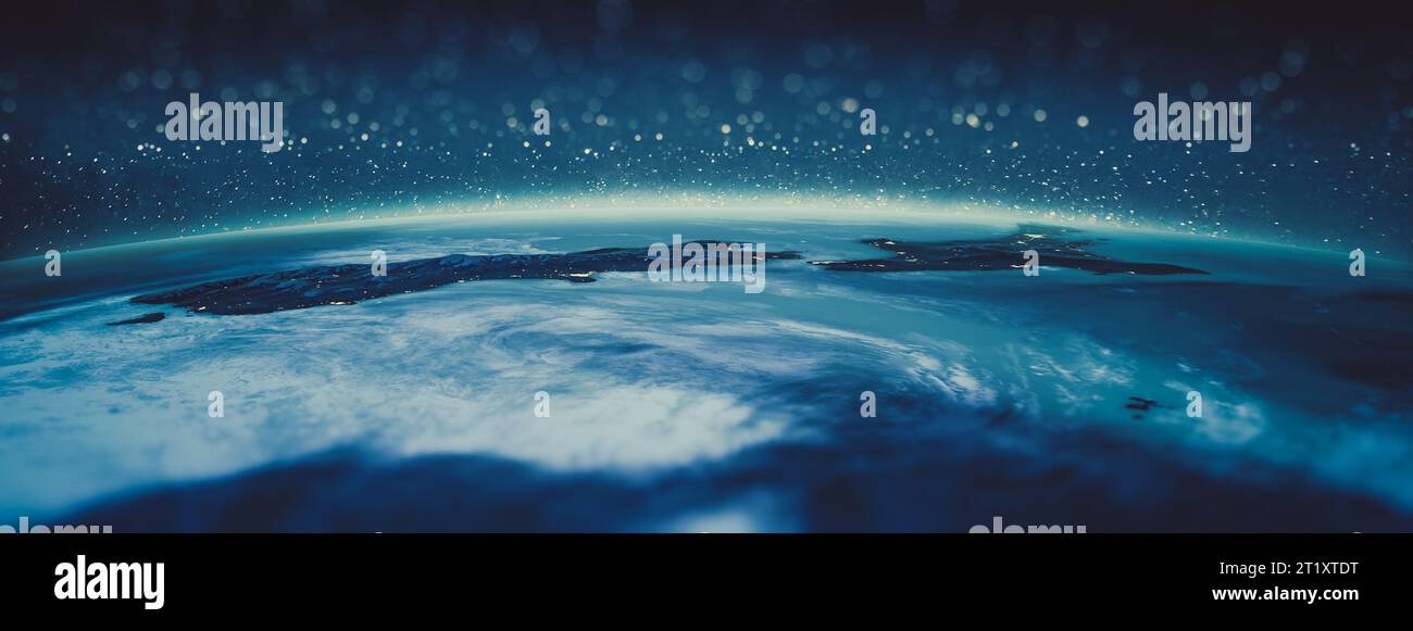 New Zealand from space. Elements of this image furnished by NASA. 3d ...