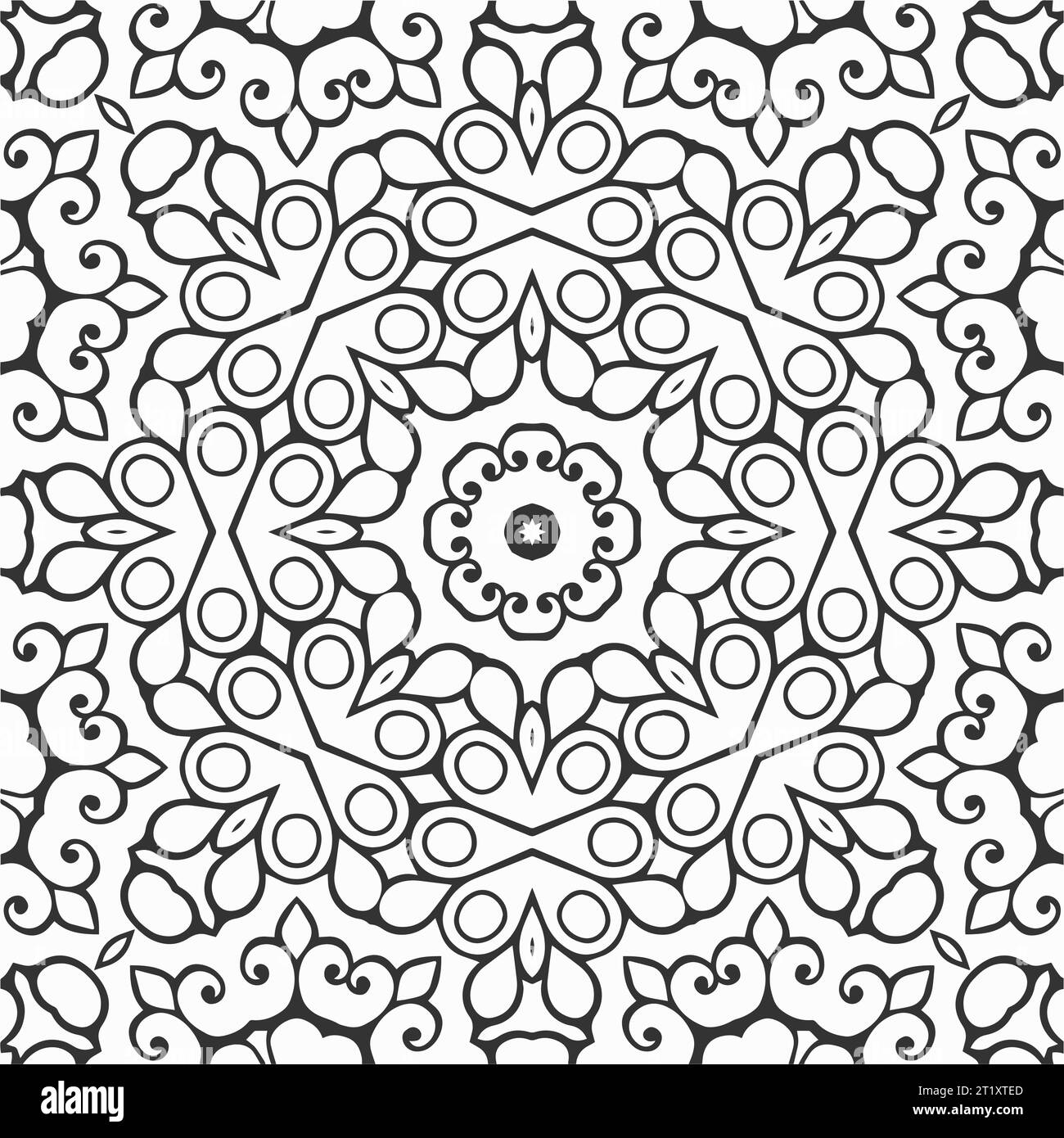 vector geometric pattern coloring page design Stock Vector Image & Art ...