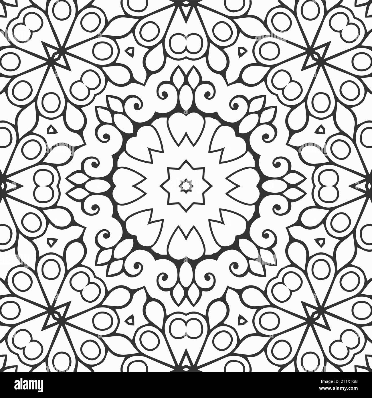 vector geometric pattern coloring page design Stock Vector Image & Art ...