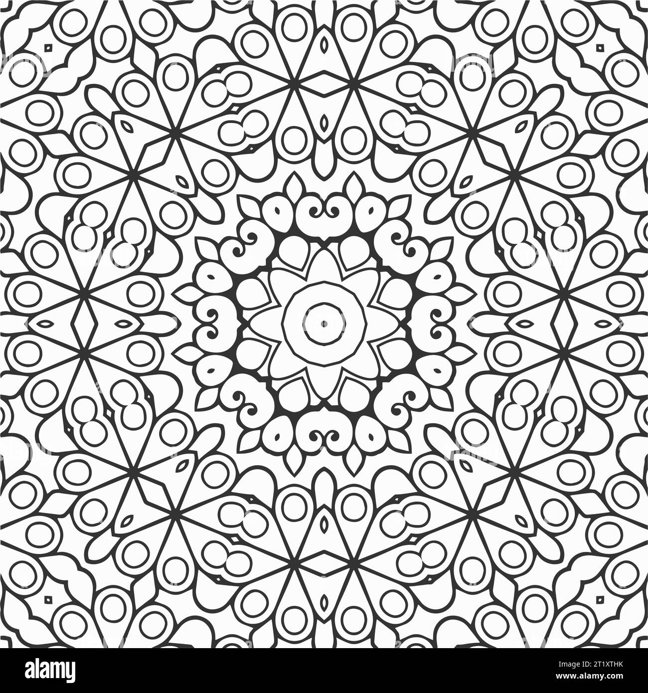 vector geometric pattern coloring page design Stock Vector Image & Art ...