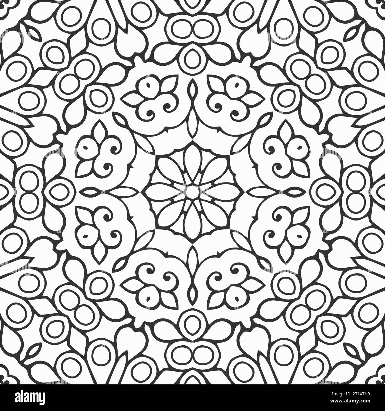 vector geometric pattern coloring page design Stock Vector Image & Art ...