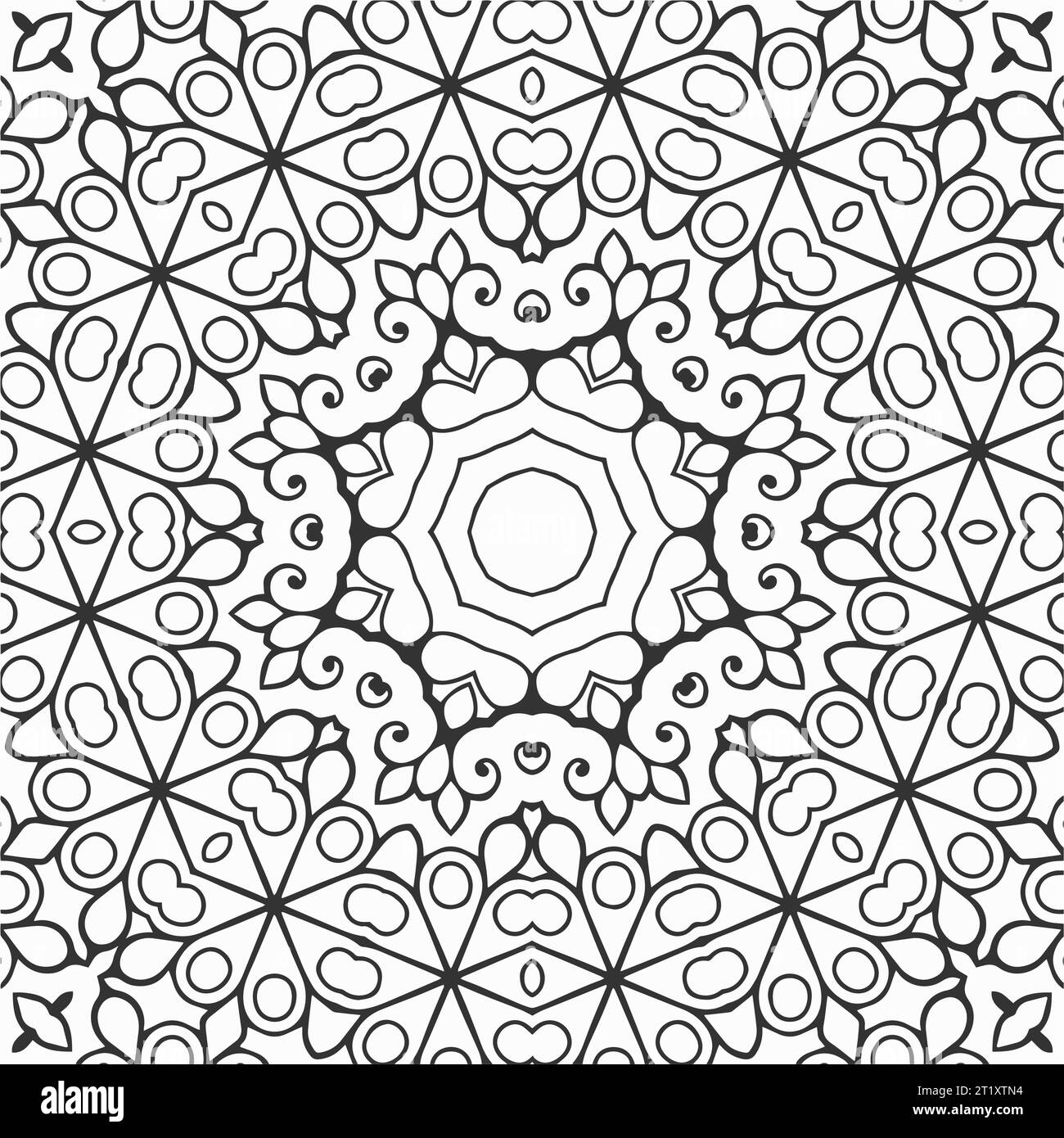 vector geometric pattern coloring page design Stock Vector Image & Art ...