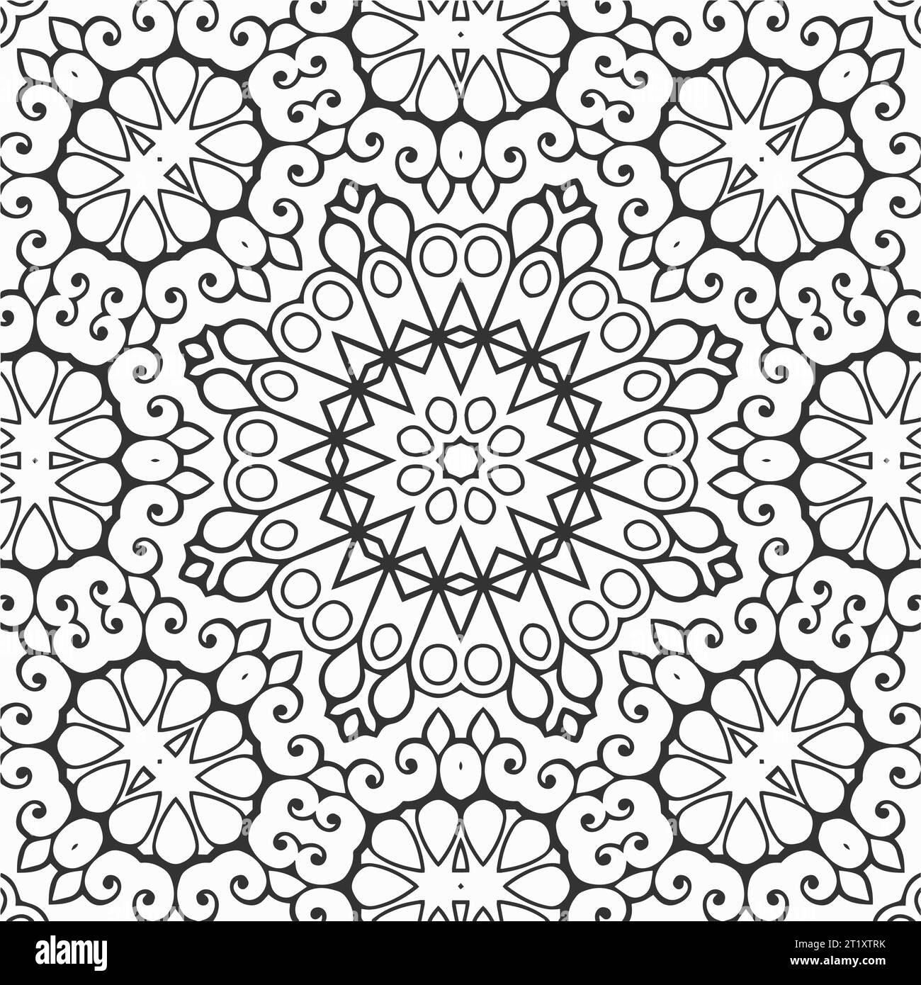 vector geometric pattern coloring page design Stock Vector Image & Art ...