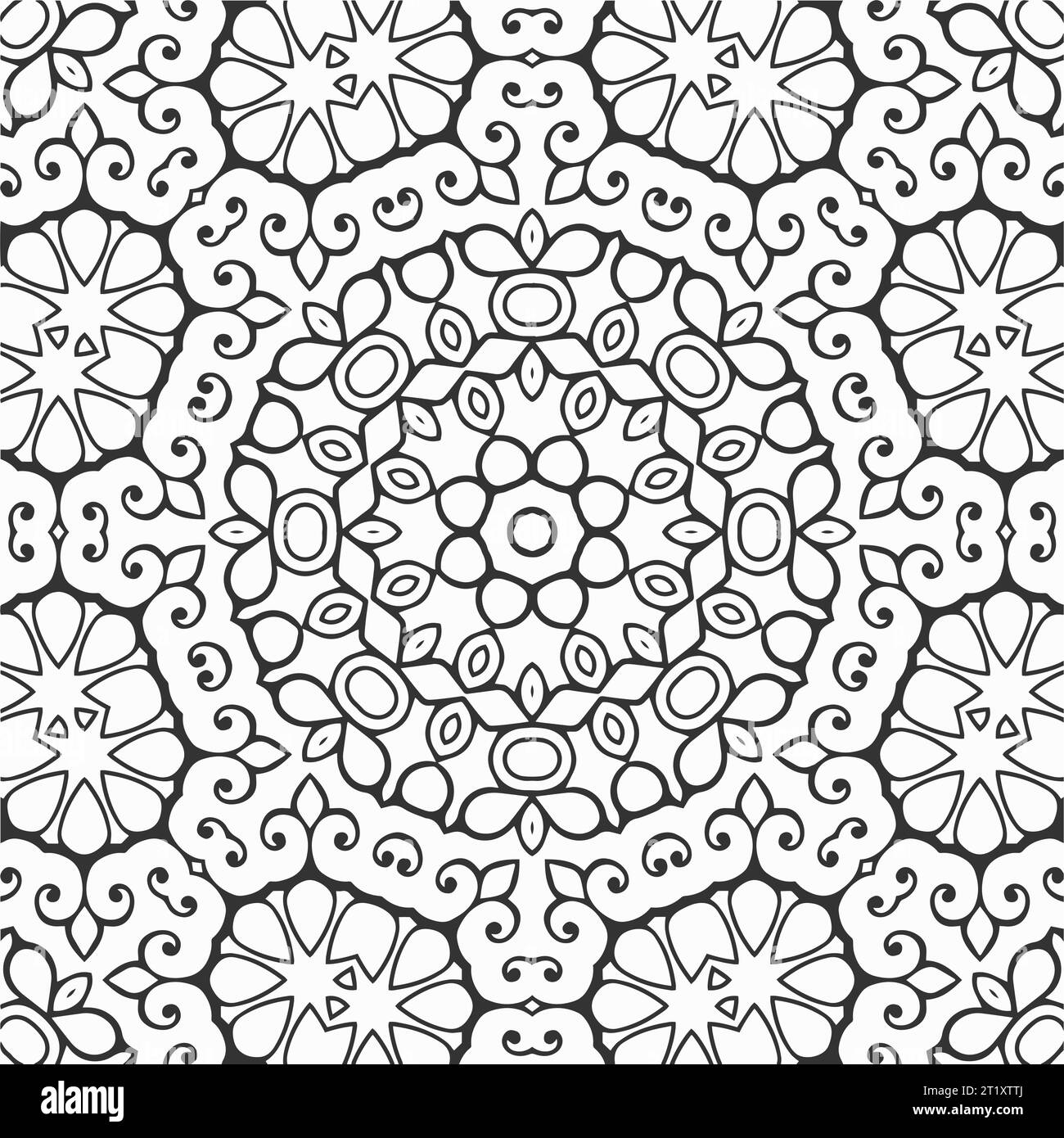 vector geometric pattern coloring page design Stock Vector Image & Art ...