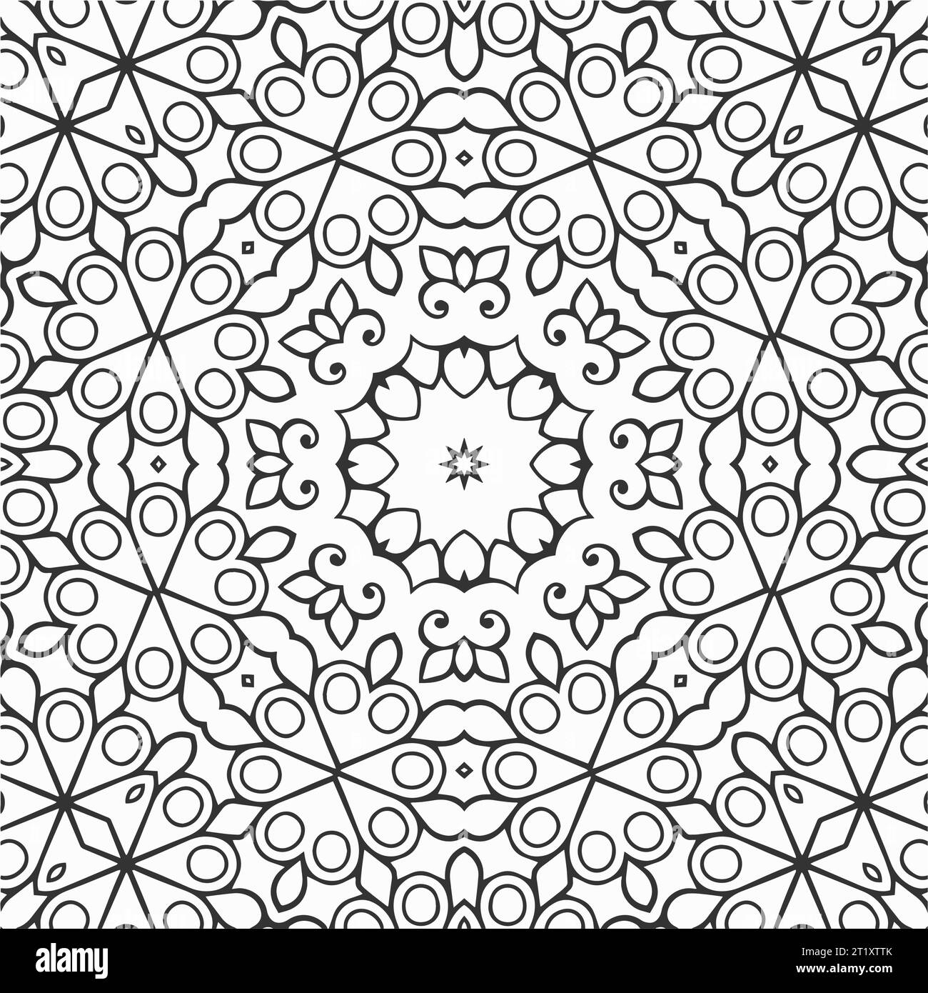 vector geometric pattern coloring page design Stock Vector Image & Art ...