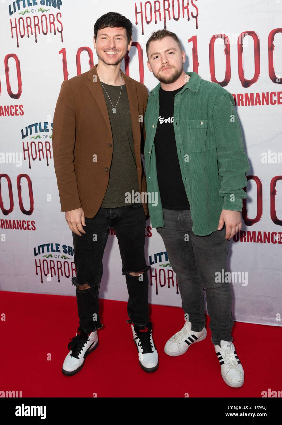 Johnny Newcomb (L) attends celebration of 100th performance of Little ...