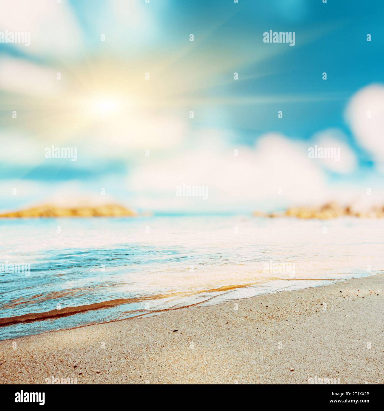 Tropical lost beach summer background Stock Photo - Alamy