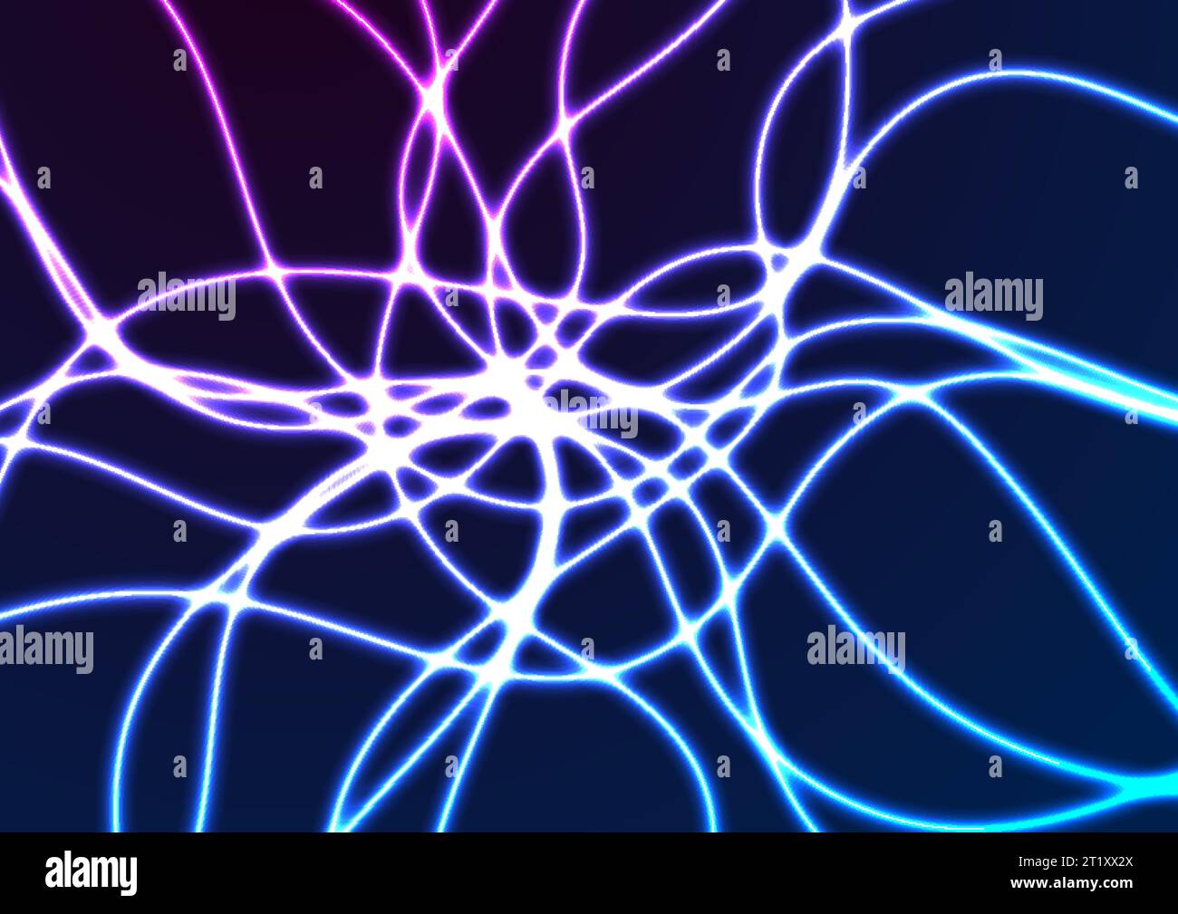 Glowing neon electrical wavy lines futuristic abstract background ...