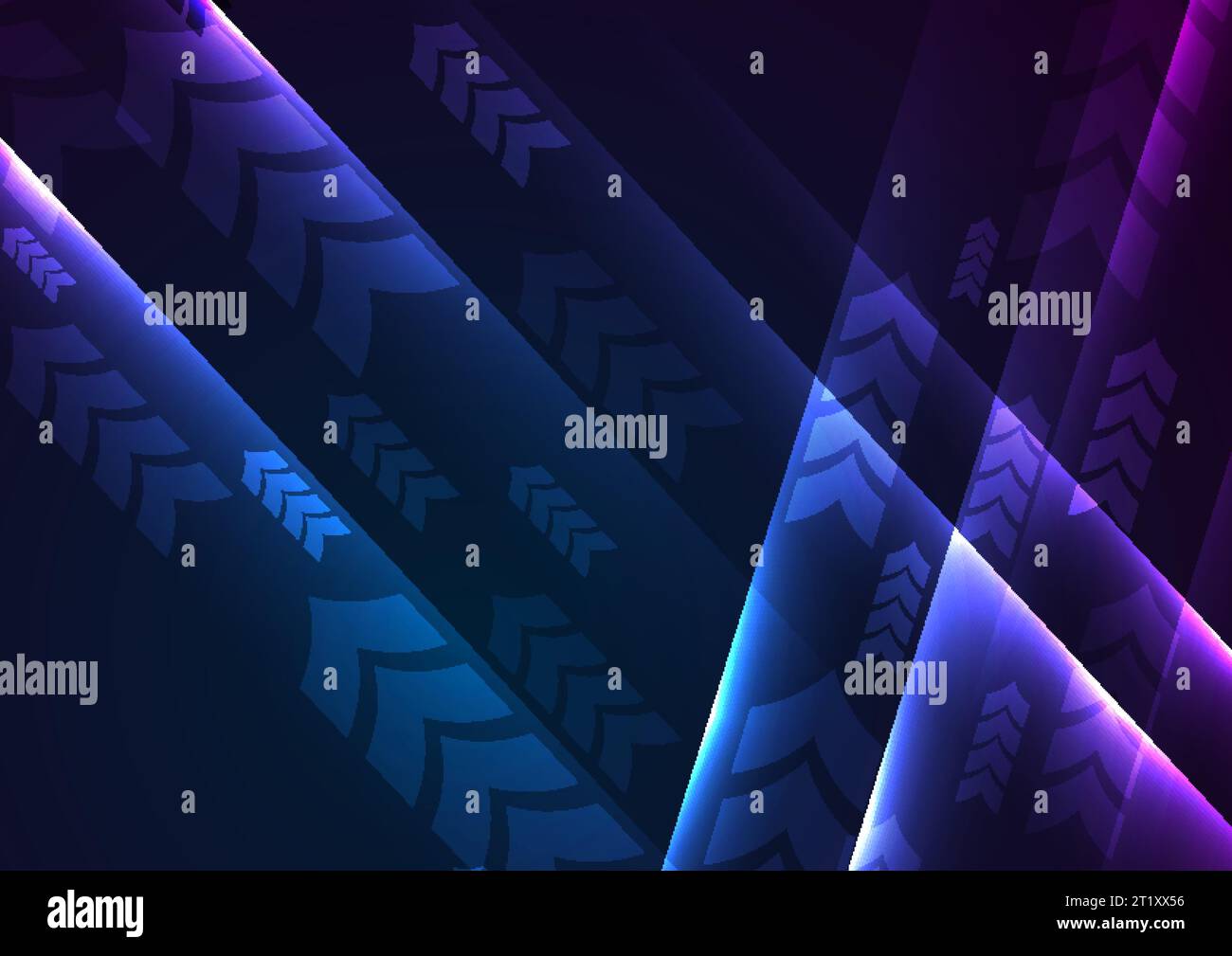 Hi-tech abstract glowing neon background with arrows. Futuristic retro ...