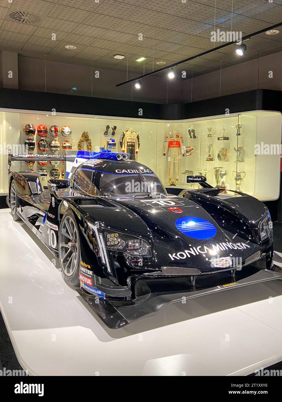 Llanera , Spain - 10 02 2023 : Cadillac Konica Minolta race car which ...