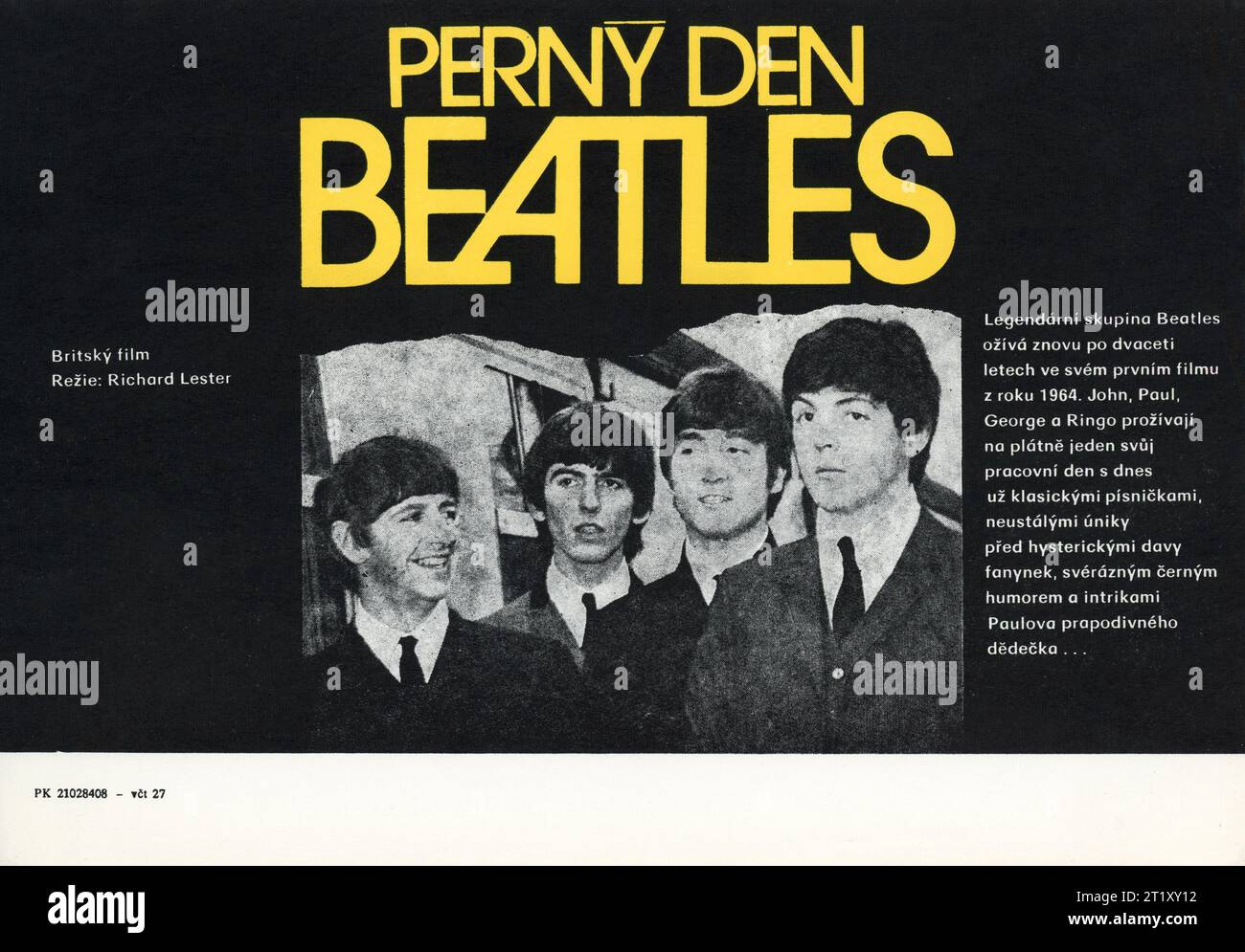 Czech mini poster for RINGO STARR GEORGE HARRISON JOHN LENNON and PAUL ...