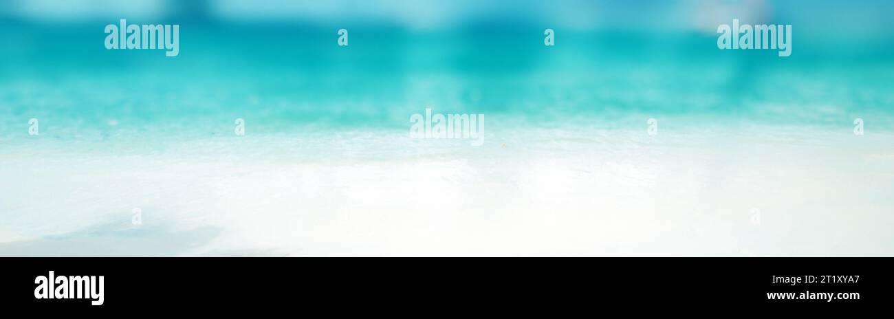 Tropical blur beach panorama background Stock Photo - Alamy