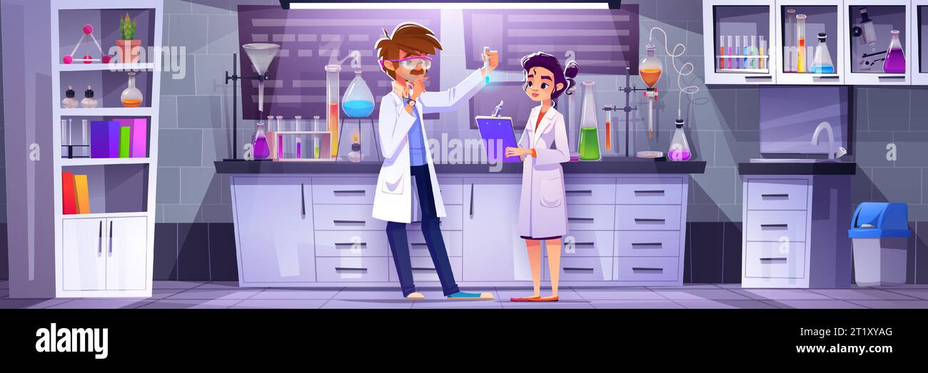 Cartoon man biologist hi-res stock photography and images - Alamy
