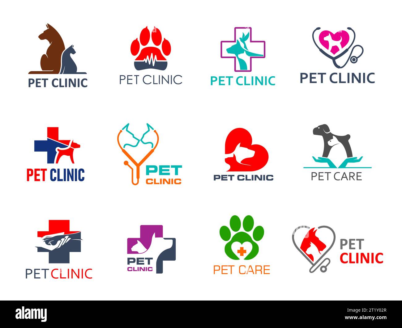Vet pet icons symbols set Stock Vector Images - Alamy