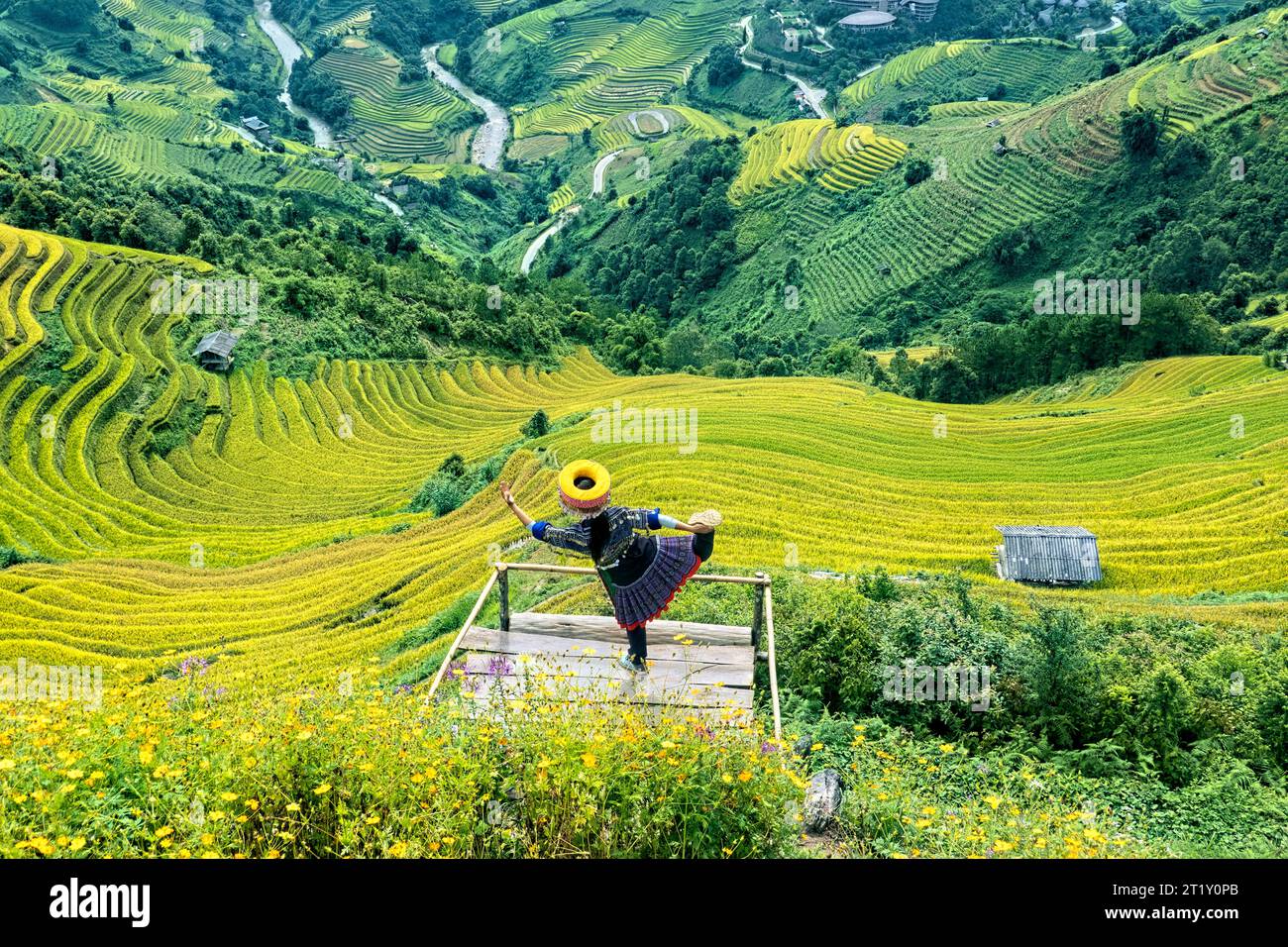 Admiring the amazing rice terraces of Mu Cang Chai, Yen Bai, Vietnam ...