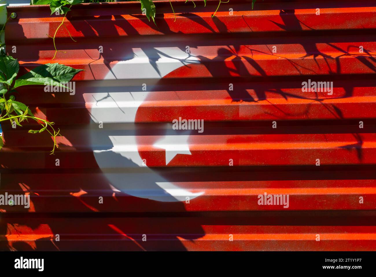 Textured flag of Turkiye on grunge metal texture background Stock Photo ...