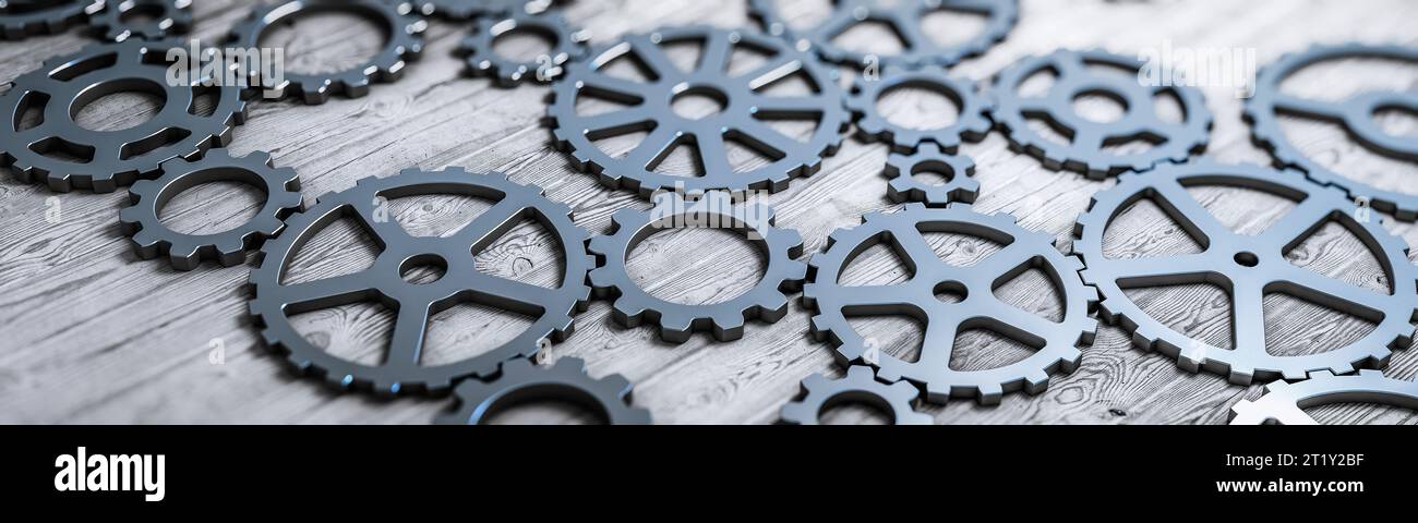 Gear concept. Communications resource ideas. 3d rendering Stock Photo ...