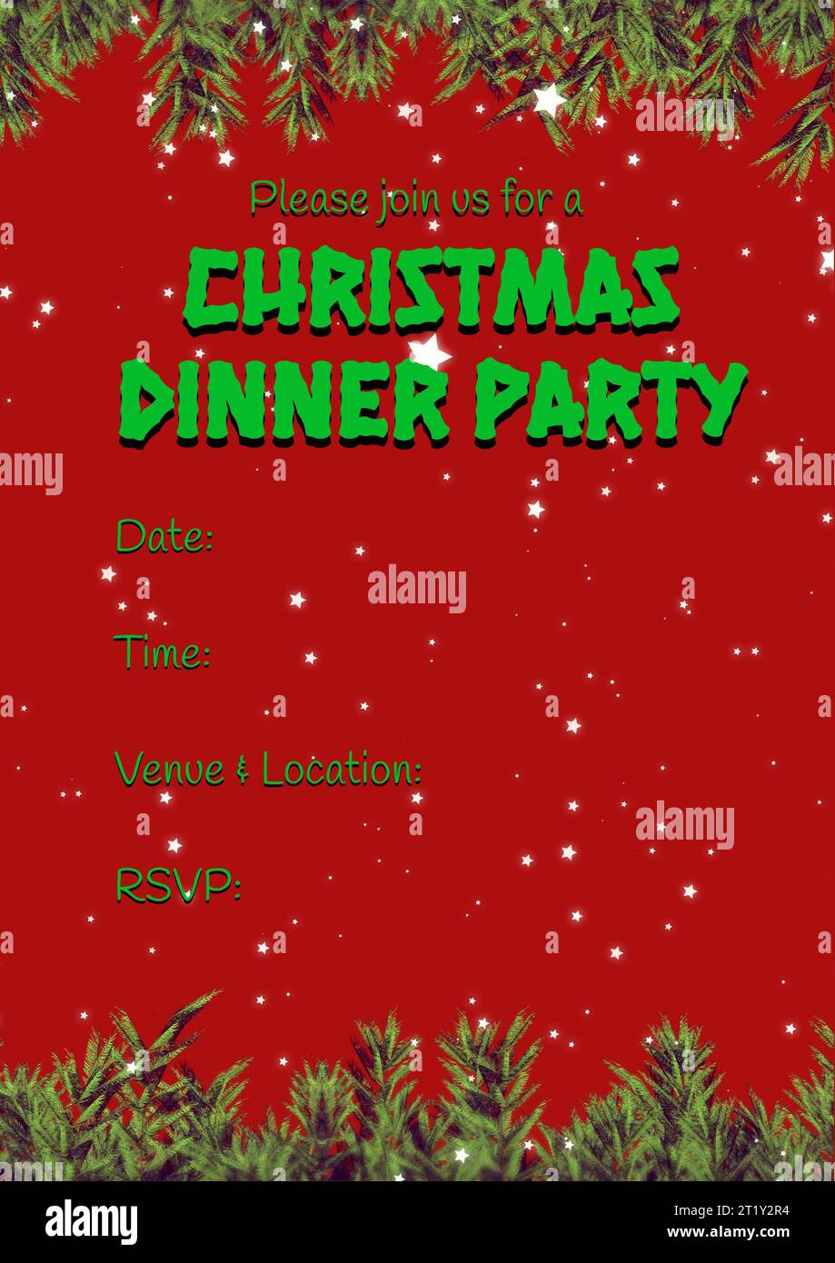 Please join us for a christmas dinner party with date, time, venue ...