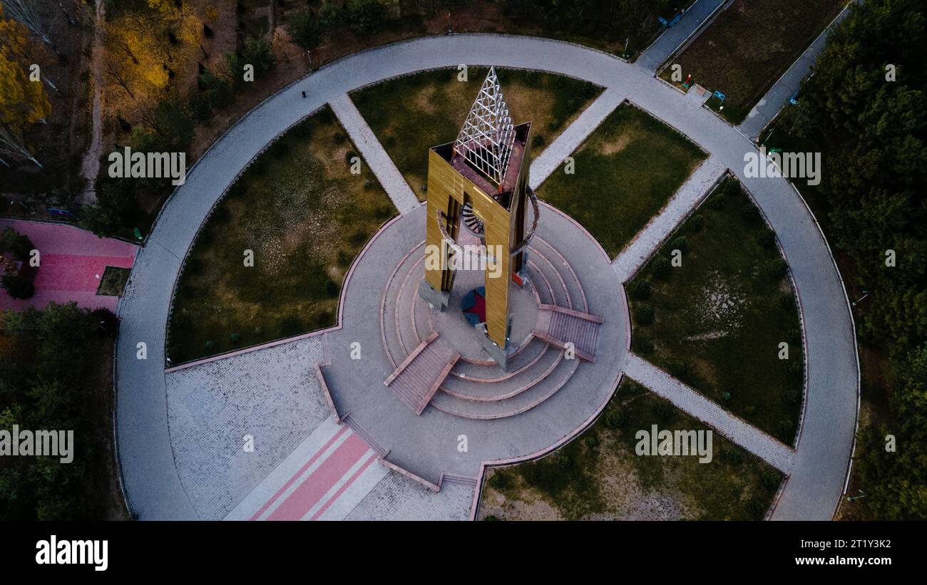 Autumn in Victory Park in the city of Bishkek, Kyrgyzstan Stock Photo ...