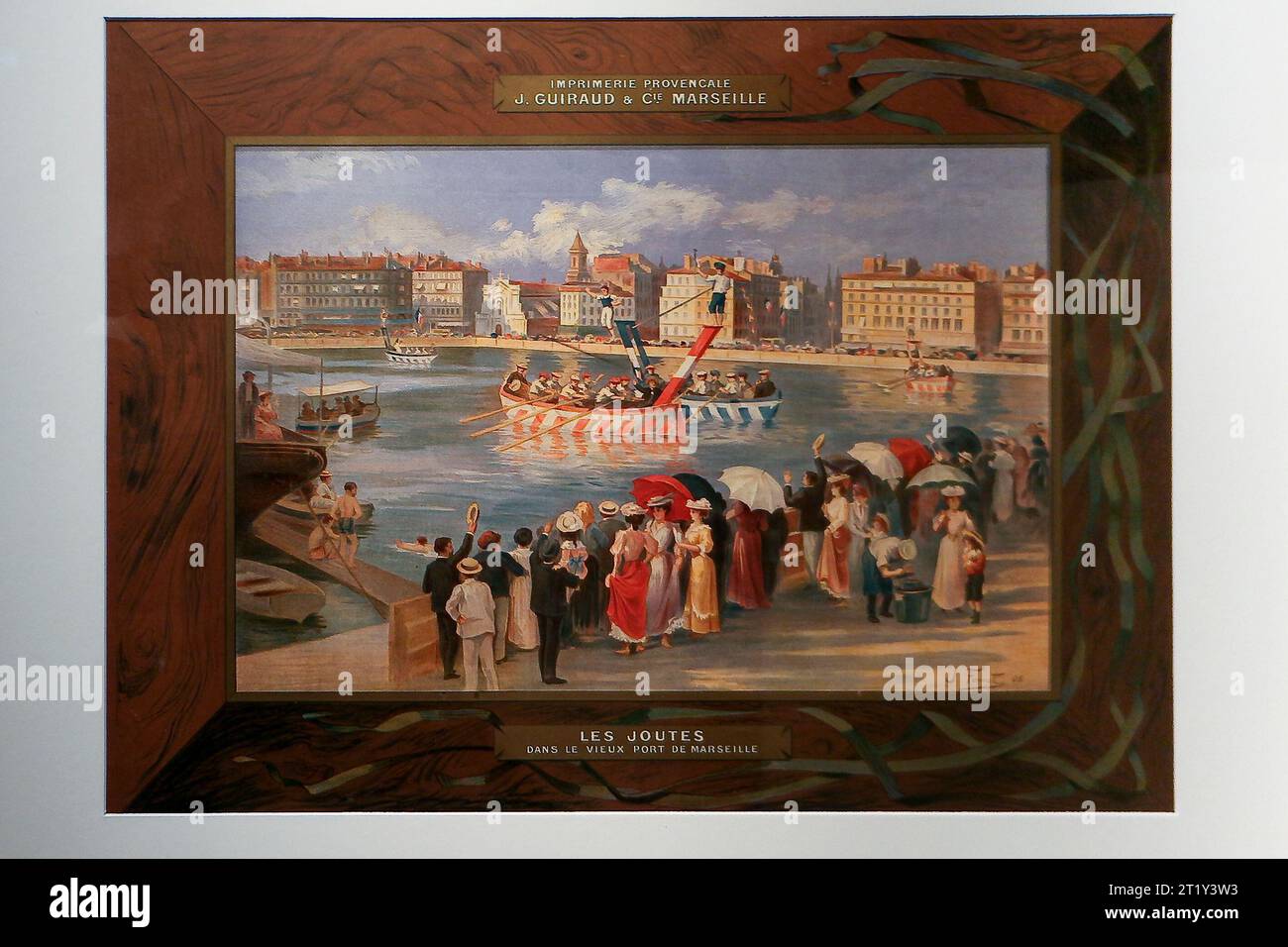 Jousting in Marseilles Old harbor,painting by Joseph FAUST (1868-1934 ...