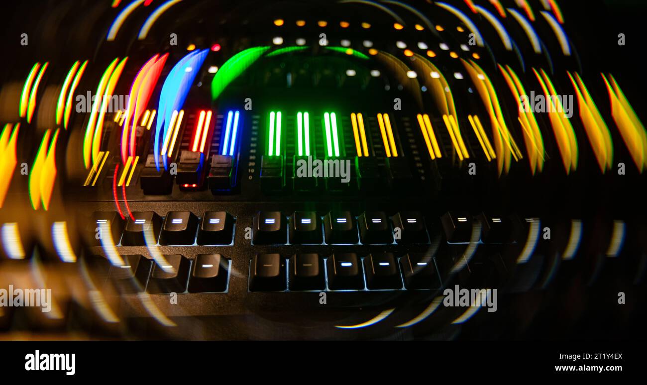 Lighting technician equipment with light effects Stock Photo - Alamy