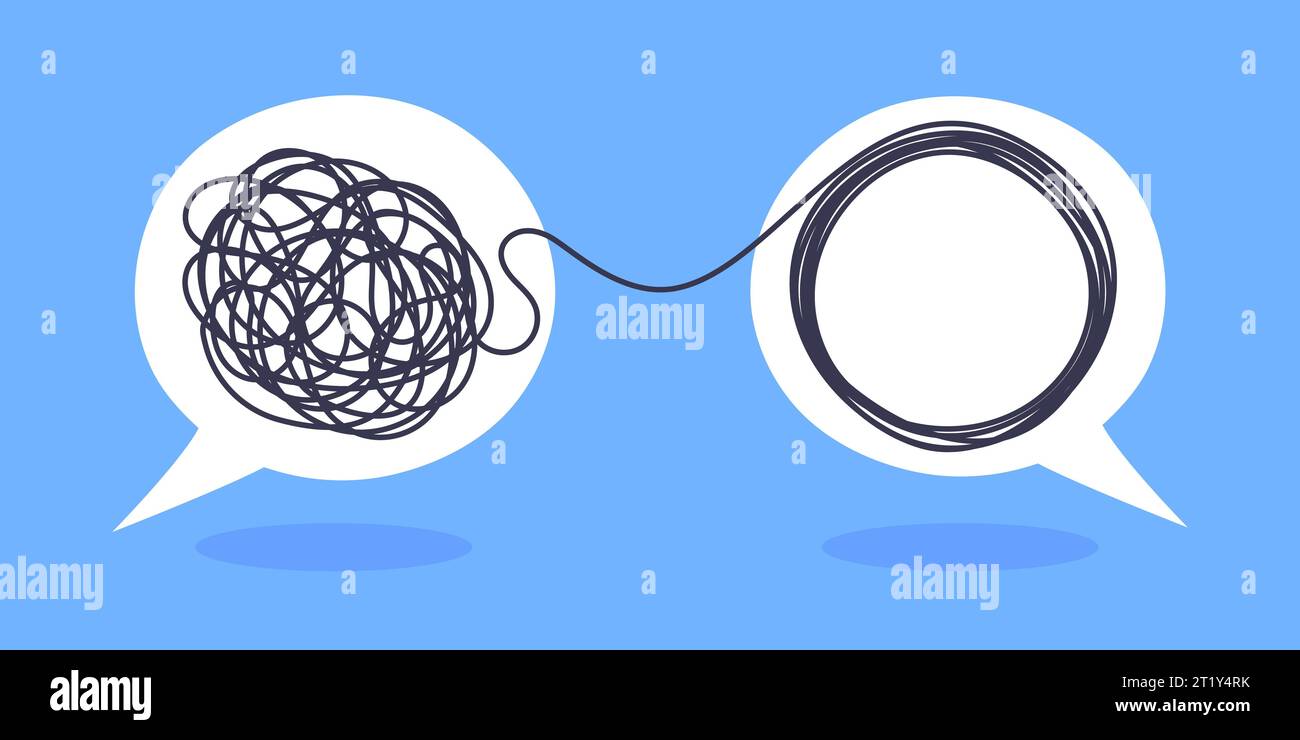 Difficult conversation Stock Vector Images - Alamy