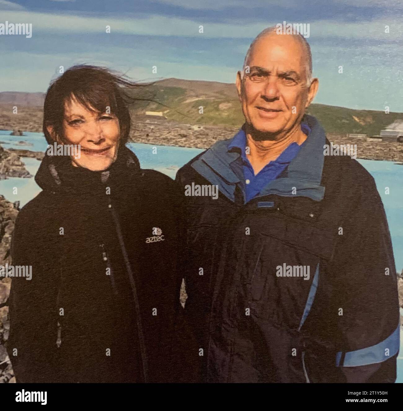 Paris, France. 15th Oct, 2023. Gadi Moses and Efrat Katz, kidnapped by Hamas on October 7, 2023 ...