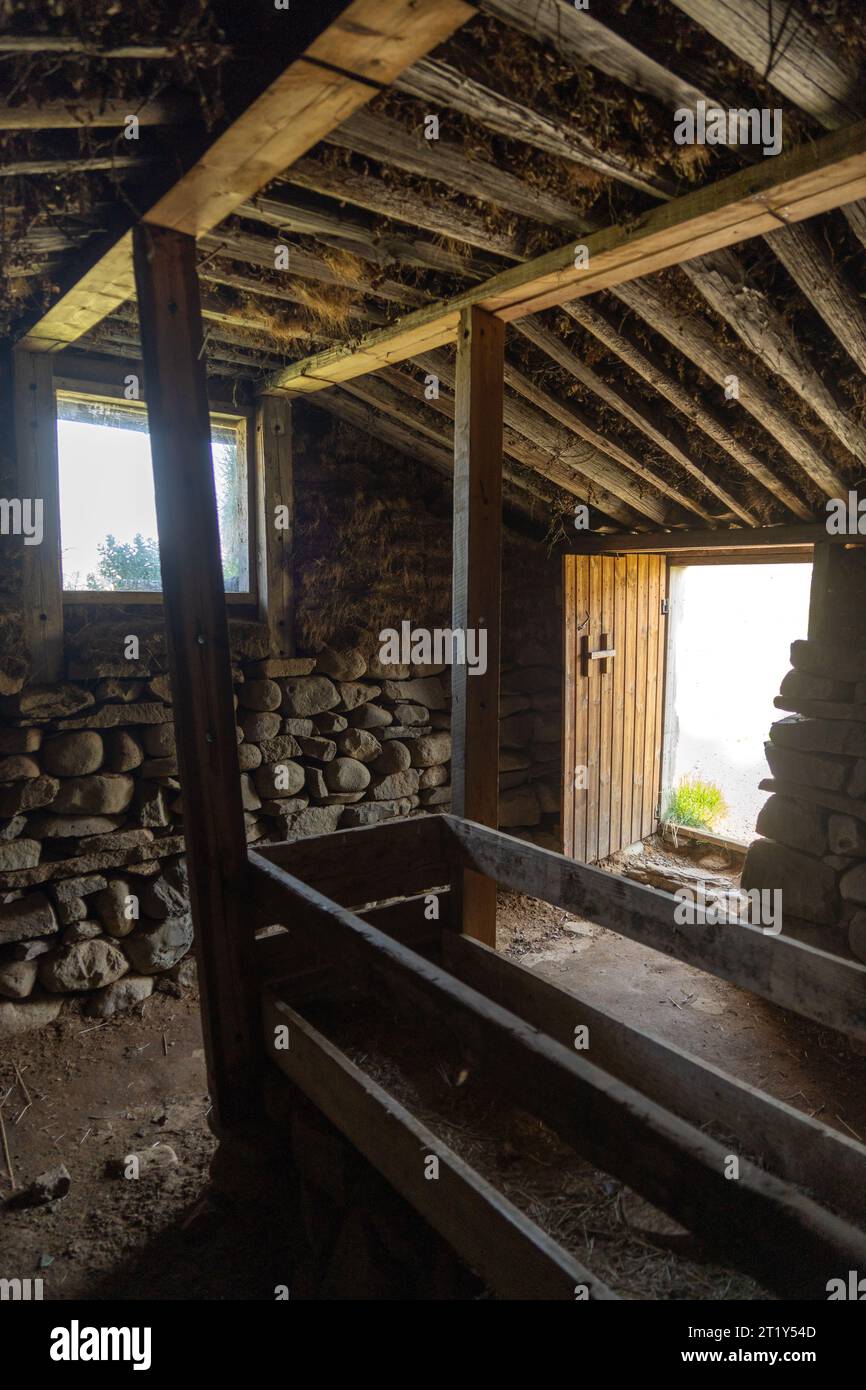 The turf houses of Hjarðarhagi farm in Iceland on a Summer Day Stock ...