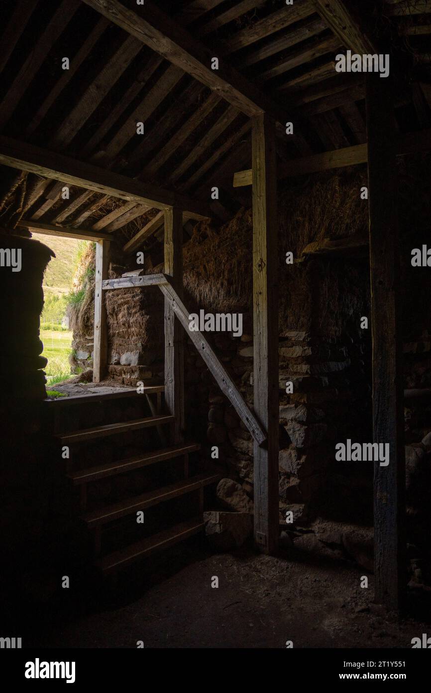 The turf houses of Hjarðarhagi farm in Iceland on a Summer Day Stock ...