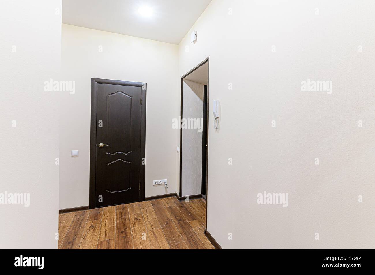 interior apartment room doors, renovation corridor lobby entrance hall ...