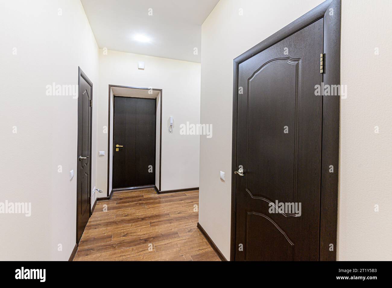 interior apartment room doors, renovation corridor lobby entrance hall ...